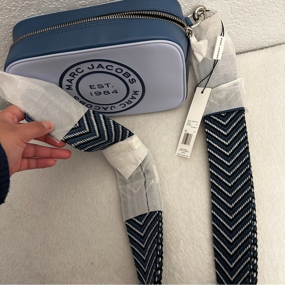 Marc Jacobs | Bags | Marc Jacobs Signet Flash Blue Camera Bag | Poshmark